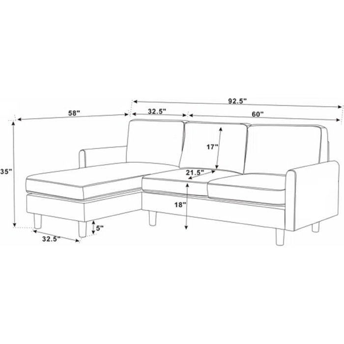Ebern Designs Maicee 2 Piece Upholstered Sectional And Reviews Wayfair